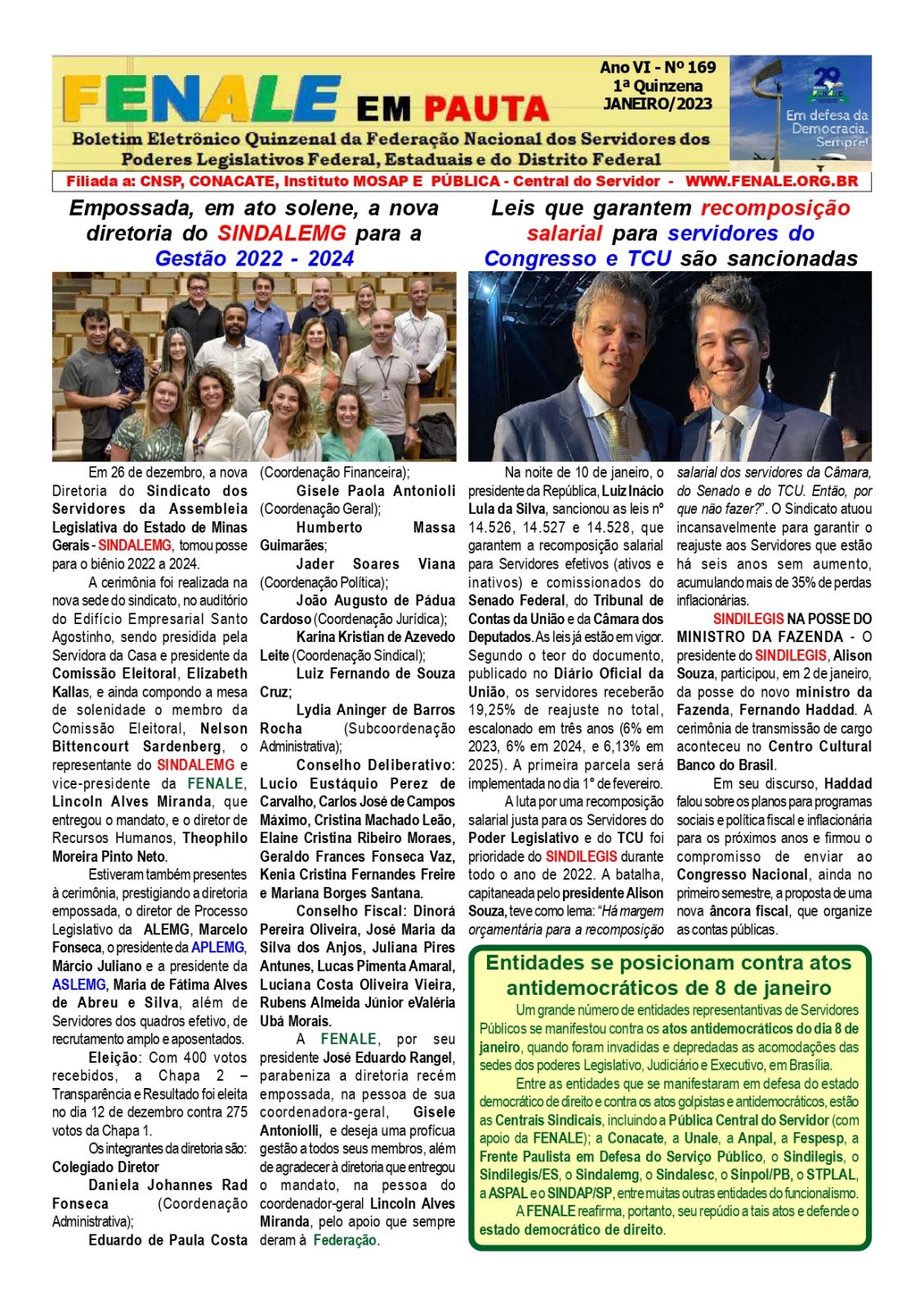 FENALEFENALE em Pauta n° 169 | FENALE