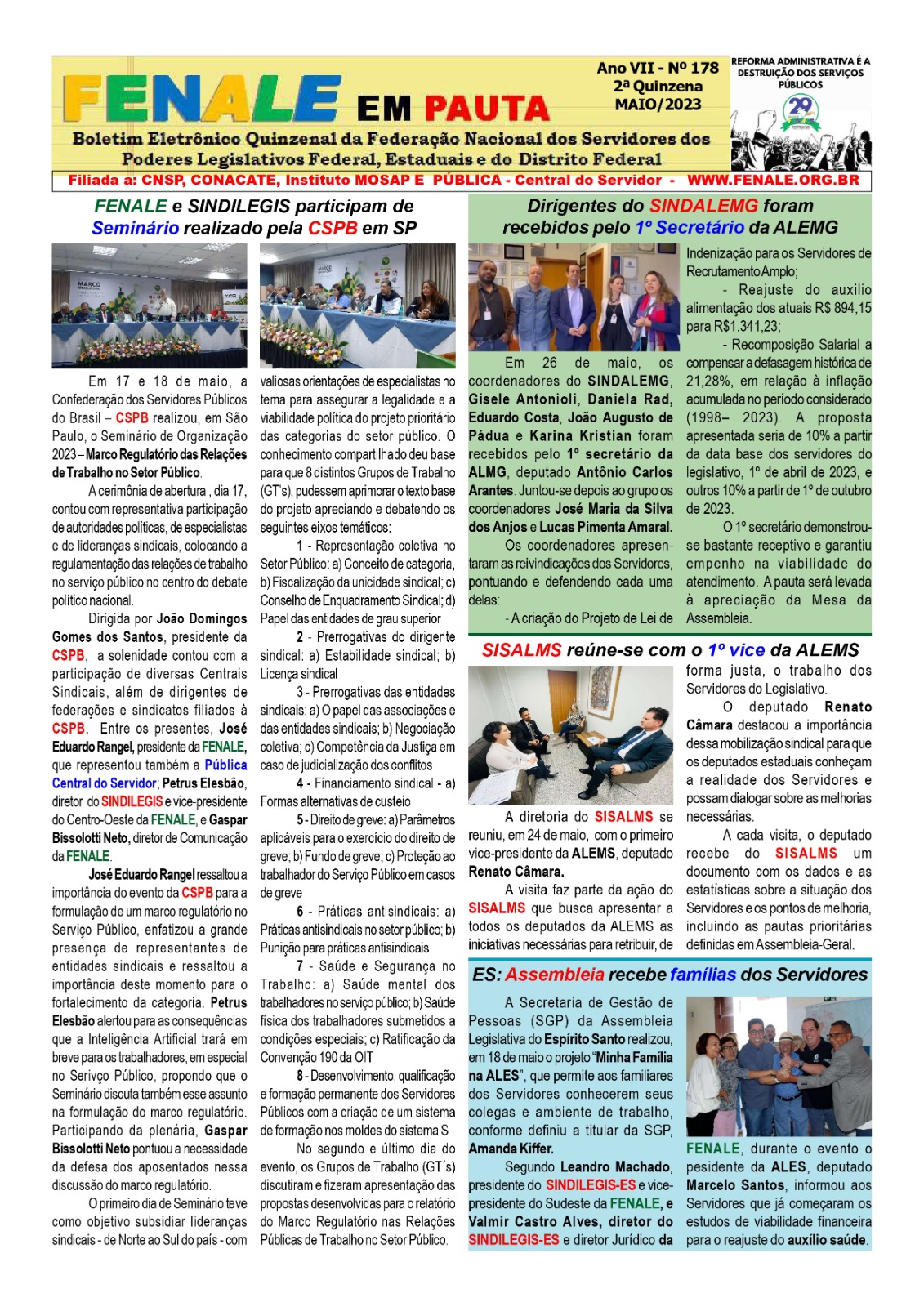 FENALEFENALE em Pauta n° 178 | FENALE