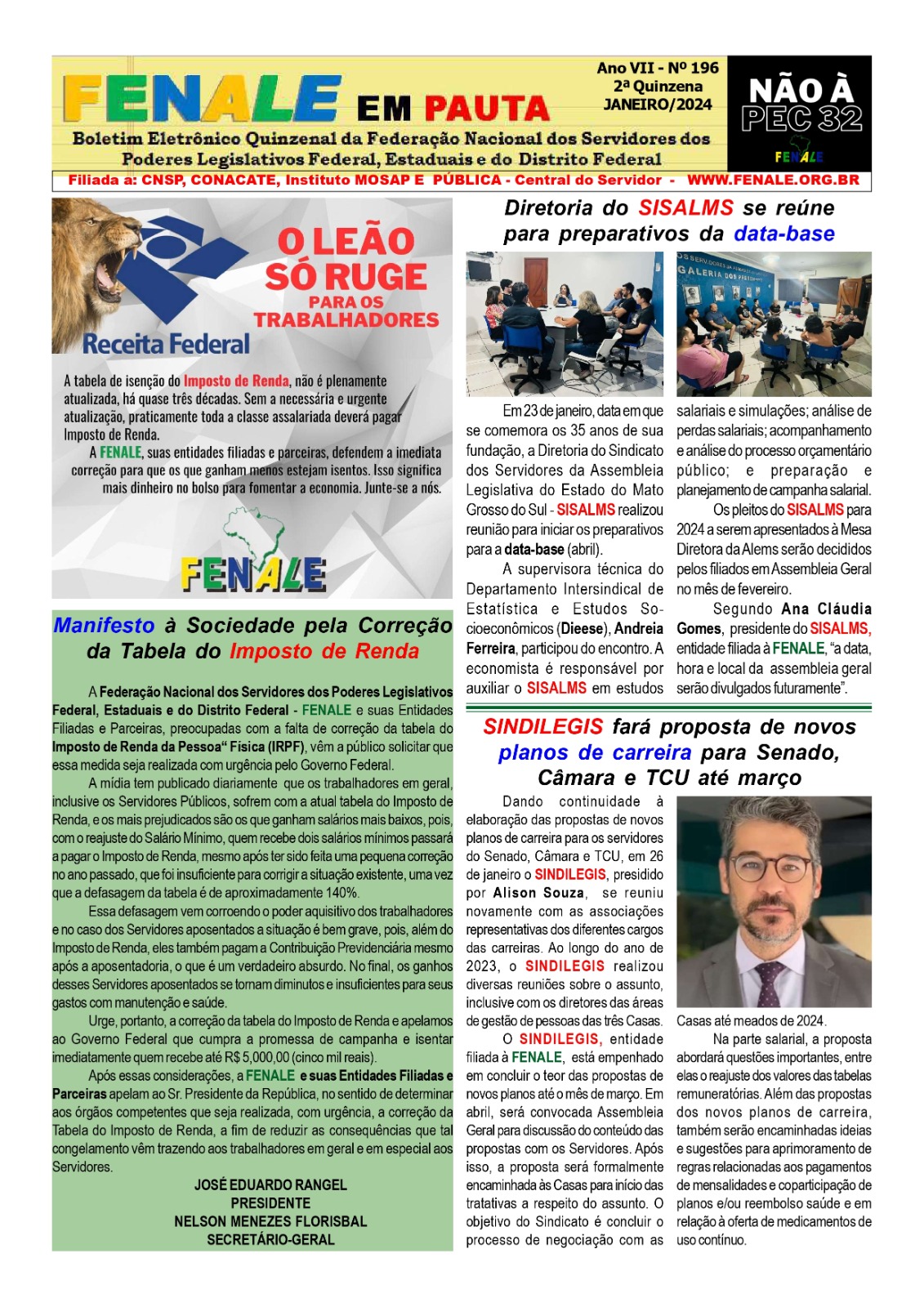 FENALEFENALE em Pauta n° 196 | FENALE
