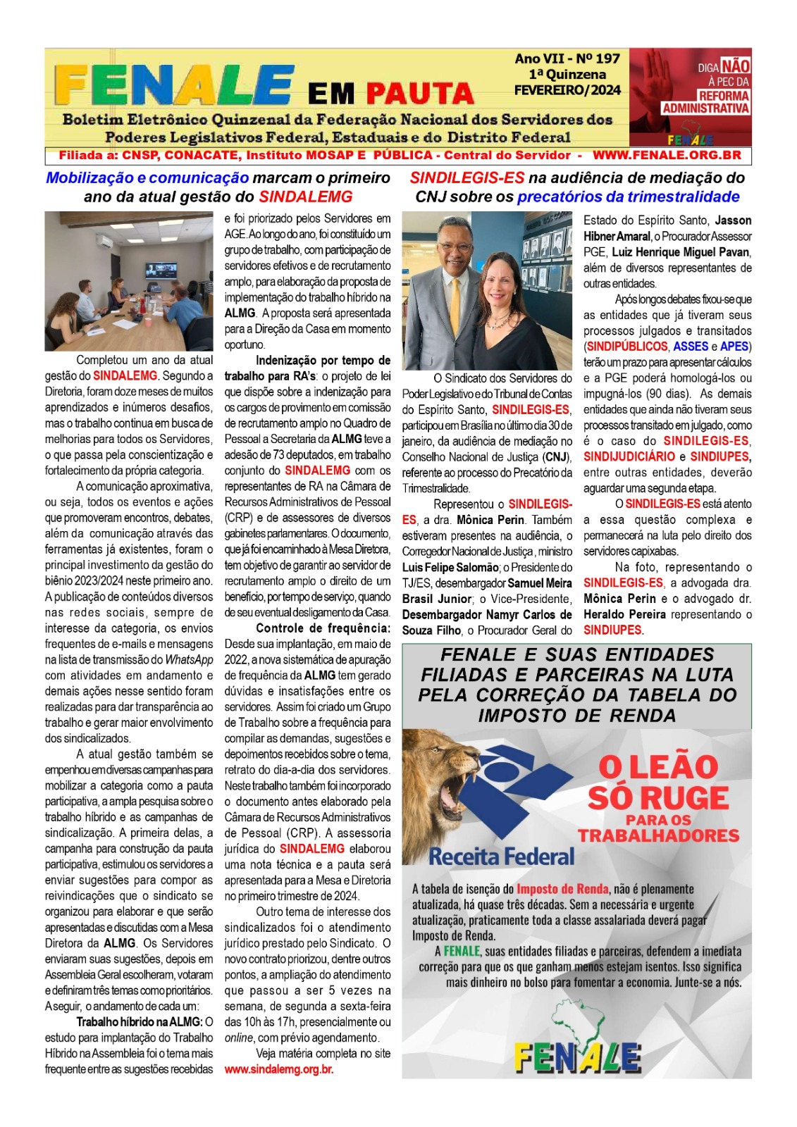 FENALEFENALE em Pauta n° 197 | FENALE