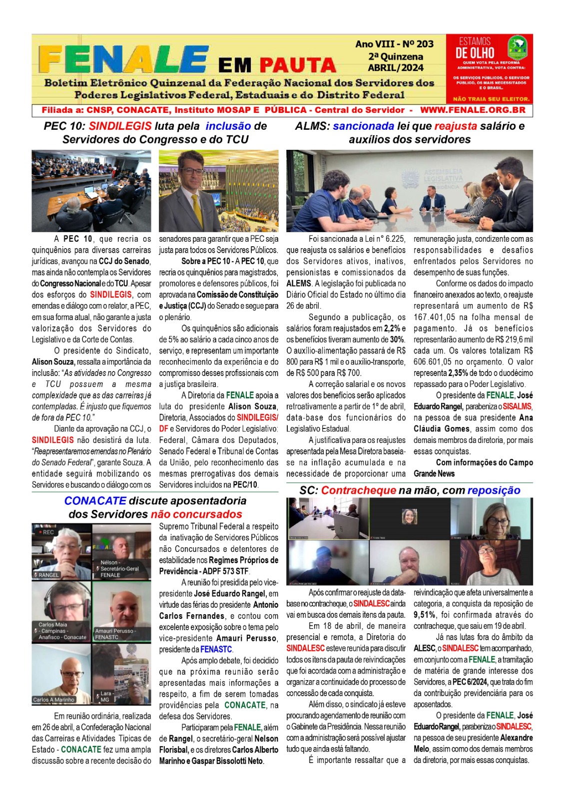 FENALEFENALE em Pauta n°203 | FENALE